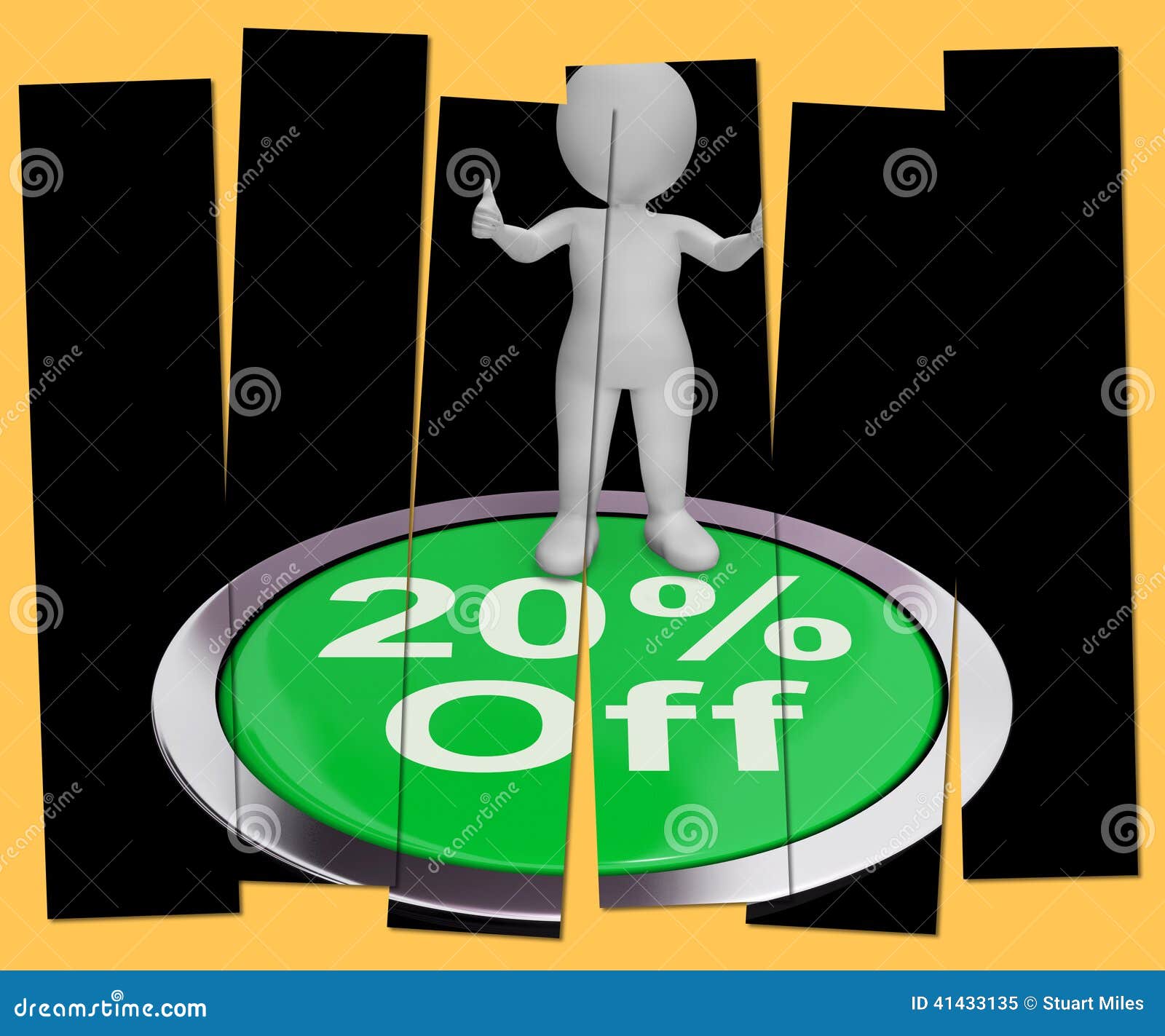 Twenty Percent Off Pressed Shows 20 Off Product Stock Illustration ...