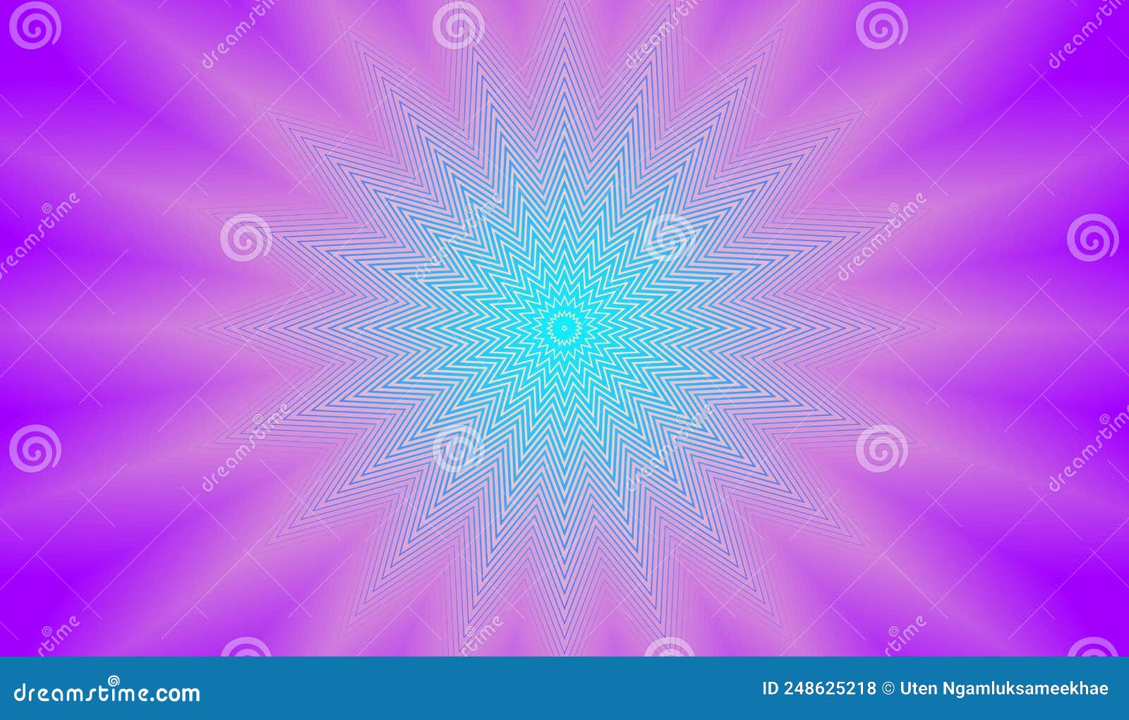 Twenty Pointed Star Stripes Blue Purple Stock Vector - Illustration of ...