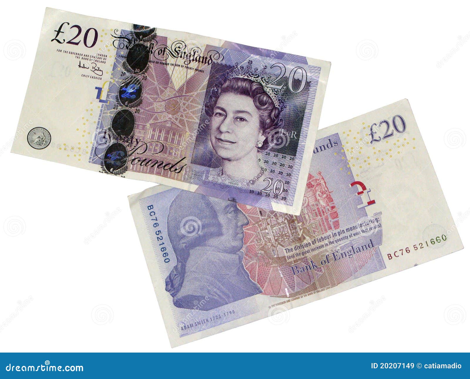 Twenty pounds editorial stock image. Image of note, rear - 20207149
