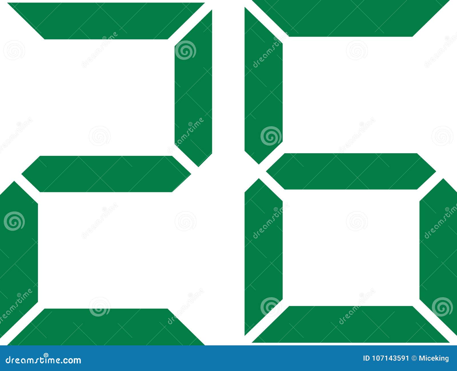 Twenty-six Digital Number 26 Stock Vector - Illustration of pictogram ...