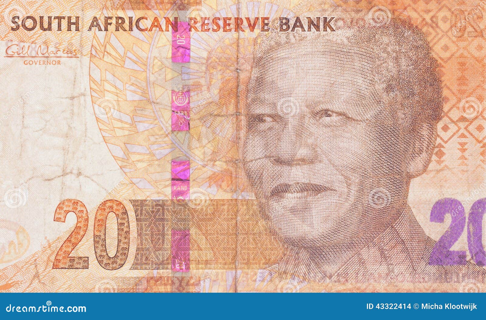 Twenty South African Rand editorial stock image. Image of afrikaans ...