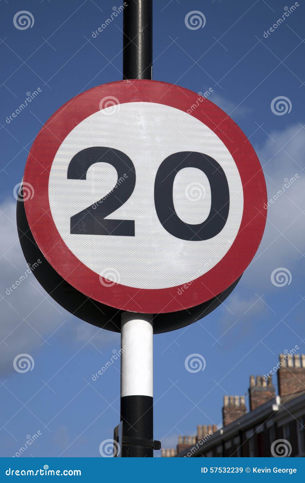 Twenty Speed Sign stock image. Image of blue, mile, kilometer - 57532239