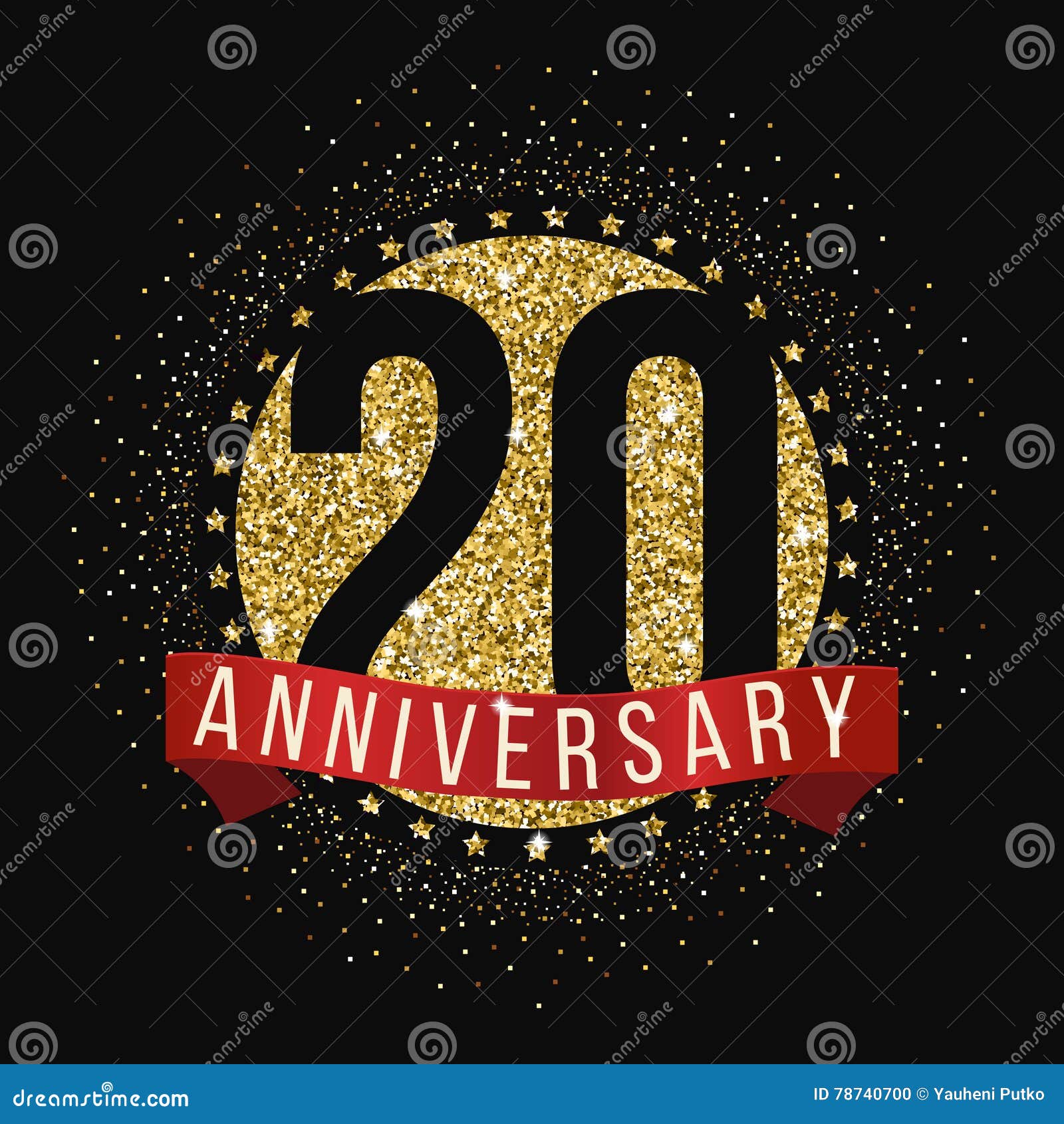 Twenty Years Anniversary Celebration Logotype. 20th Anniversary Logo ...
