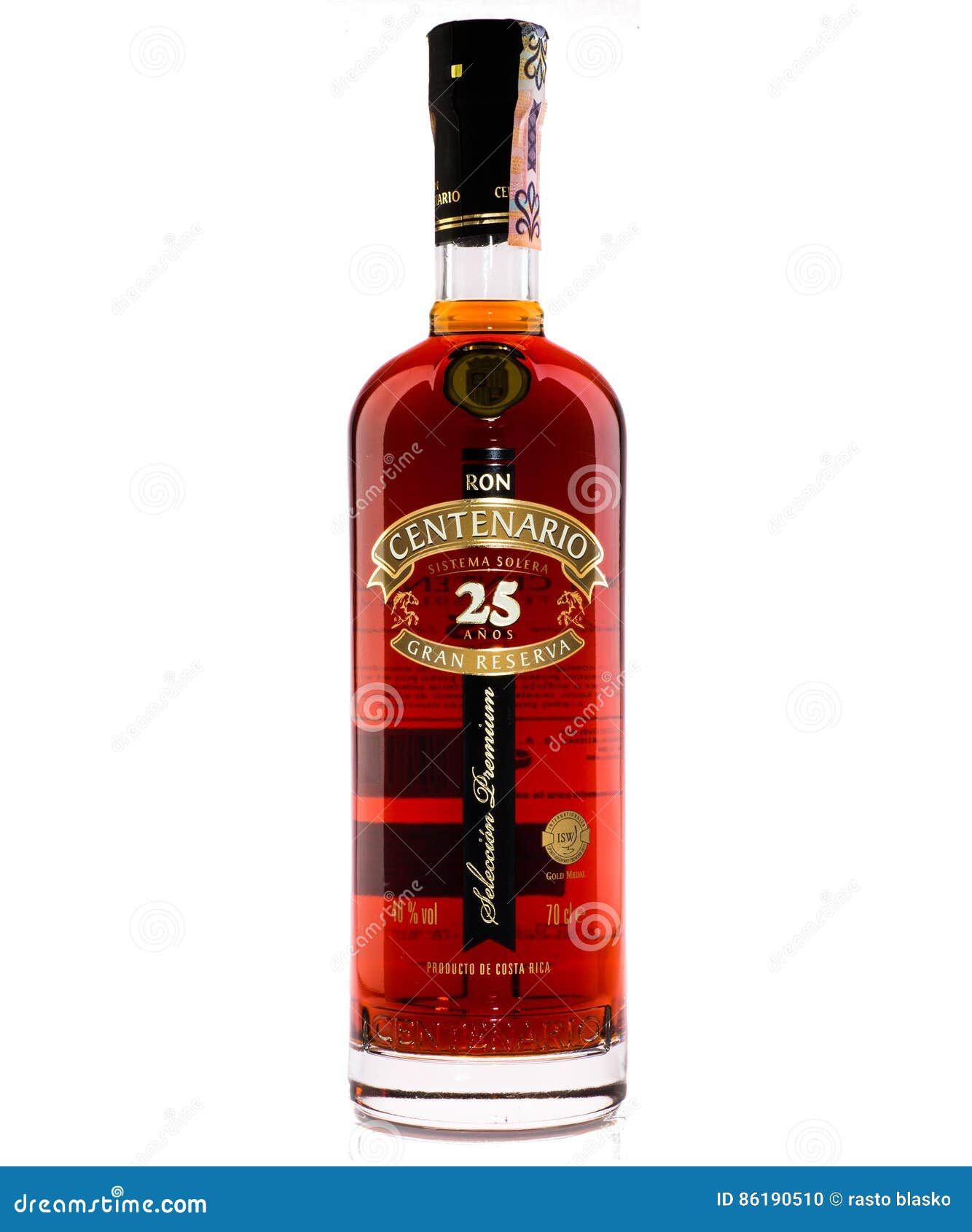 Twentyfive Years Old Ron Centenario from Costa Ric Editorial Image ...