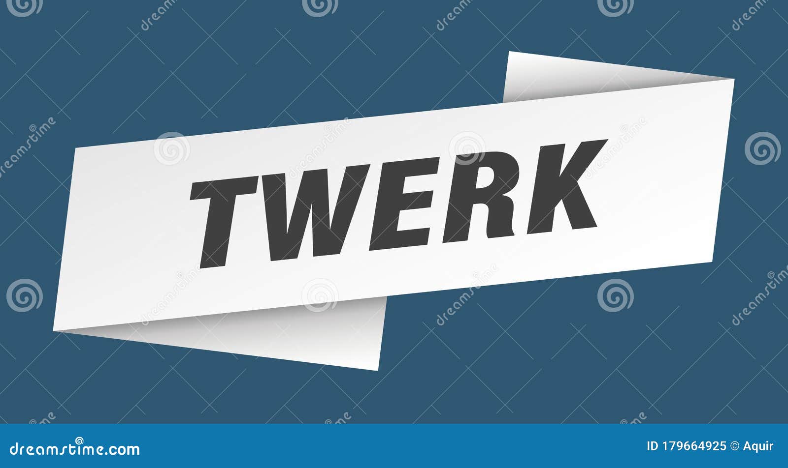 Twerk Banner Template. Twerk Ribbon Label Stock Vector - Illustration ...