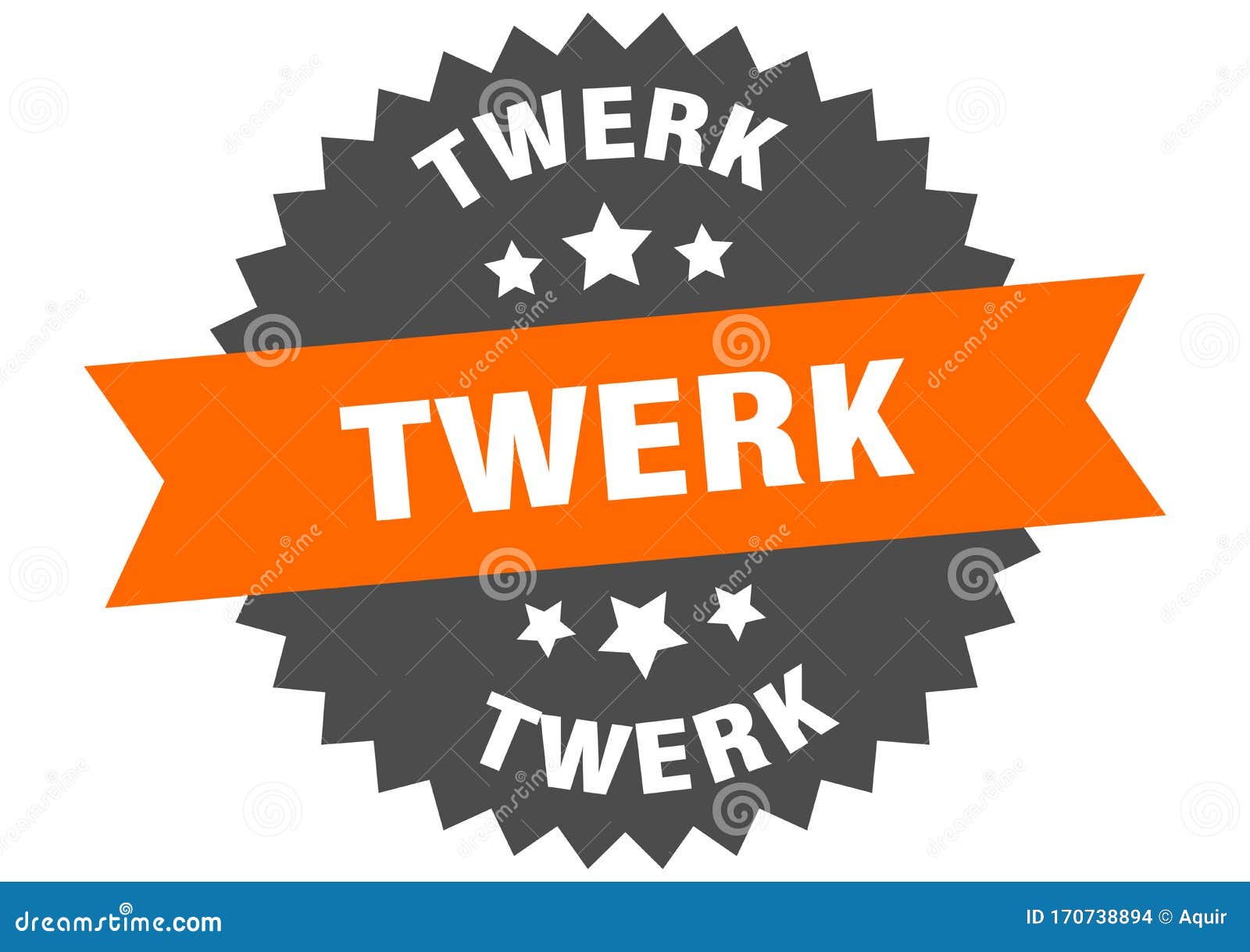 Twerk Sign. Twerk Circular Band Label. Twerk Sticker Stock Vector ...