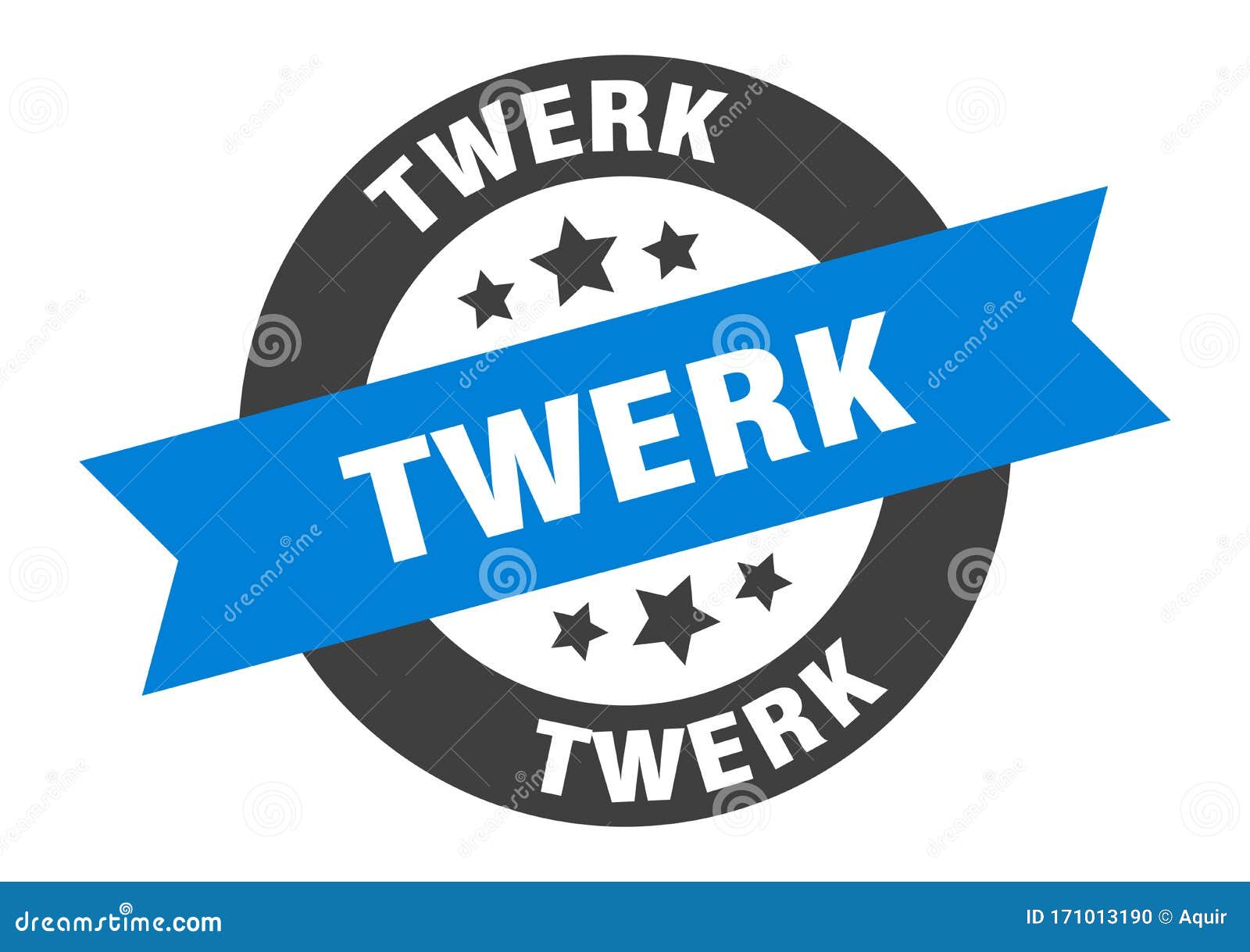 Twerk Sign. Twerk Round Ribbon Sticker Stock Vector - Illustration of ...