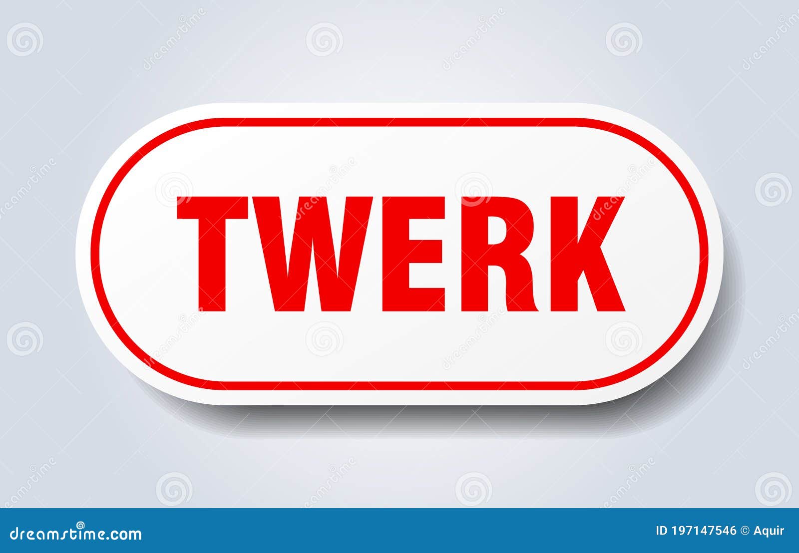 Twerk sticker. stock vector. Illustration of stamp, peeler - 197147546