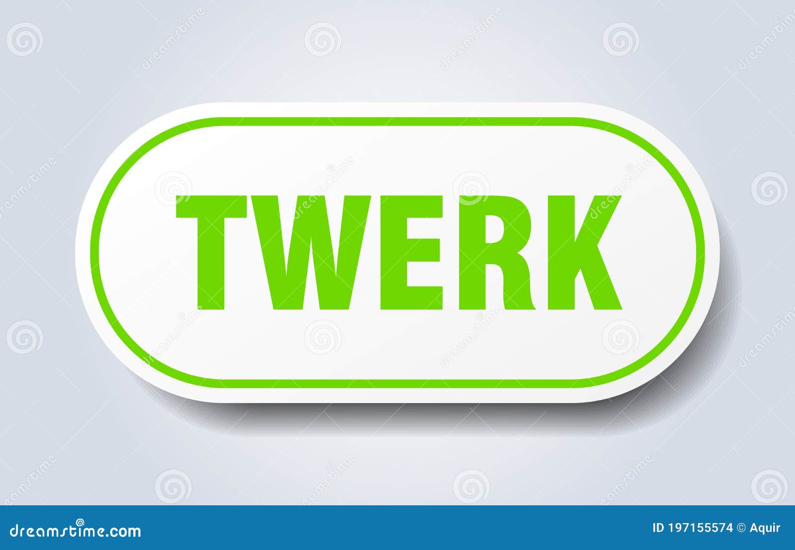 Twerk sticker. stock vector. Illustration of flat, banner - 197155574