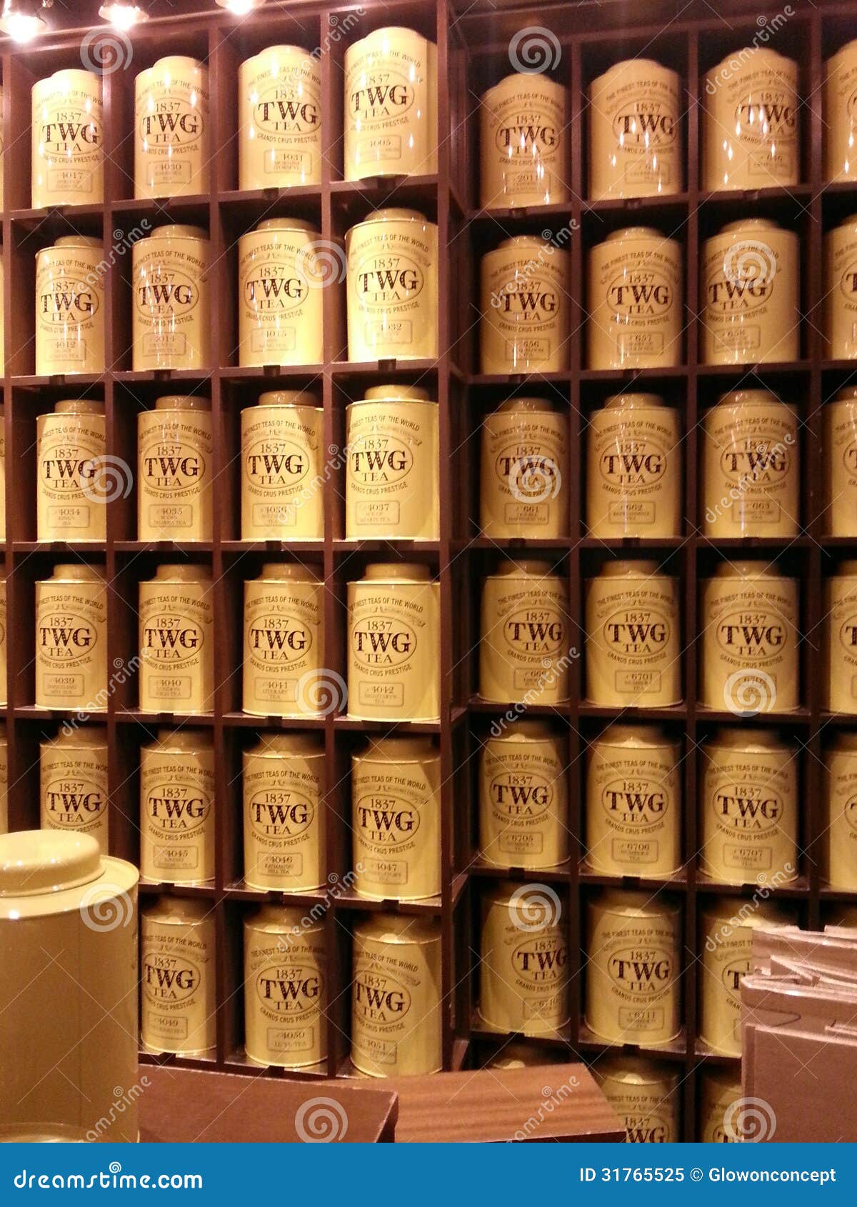 TWG tea shop display editorial image. Image of shelves - 31765525