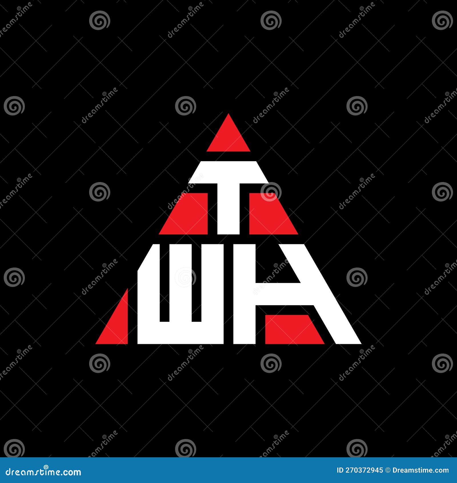 TWH Triangle Letter Logo Design with Triangle Shape. TWH Triangle Logo ...