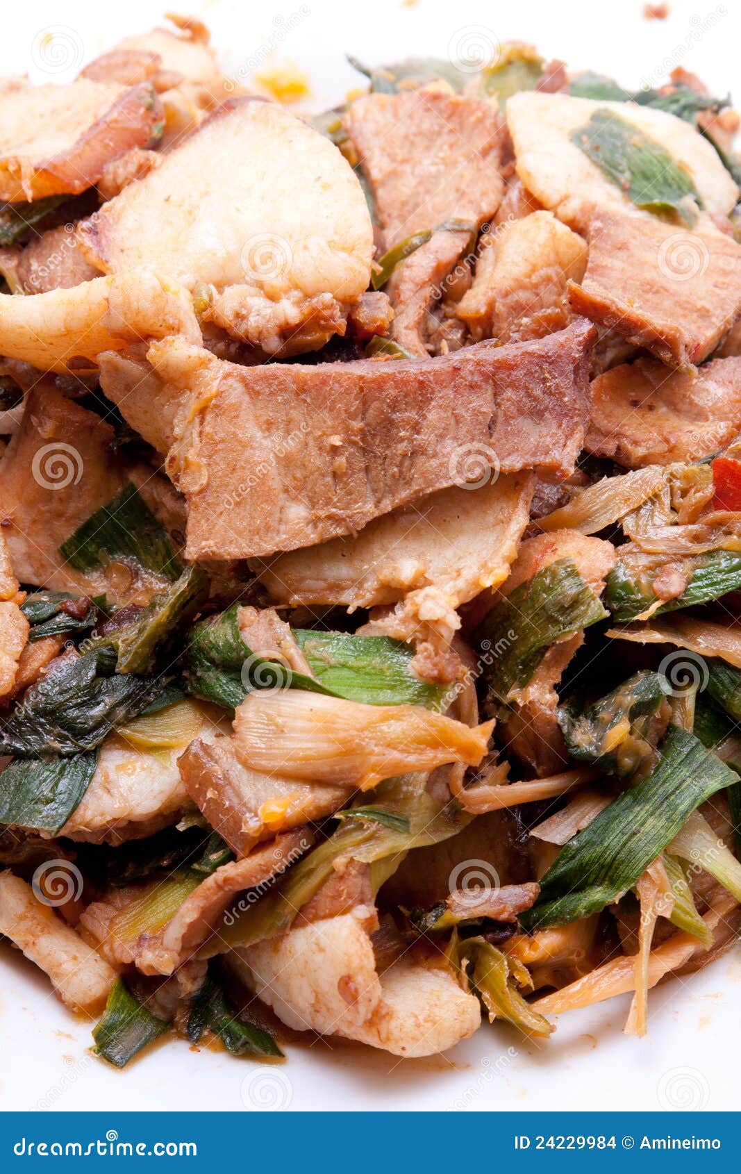 Twice Cooked Pork Hui Guo Rou Szechuan Pork Stir Fry Closeup In The ...