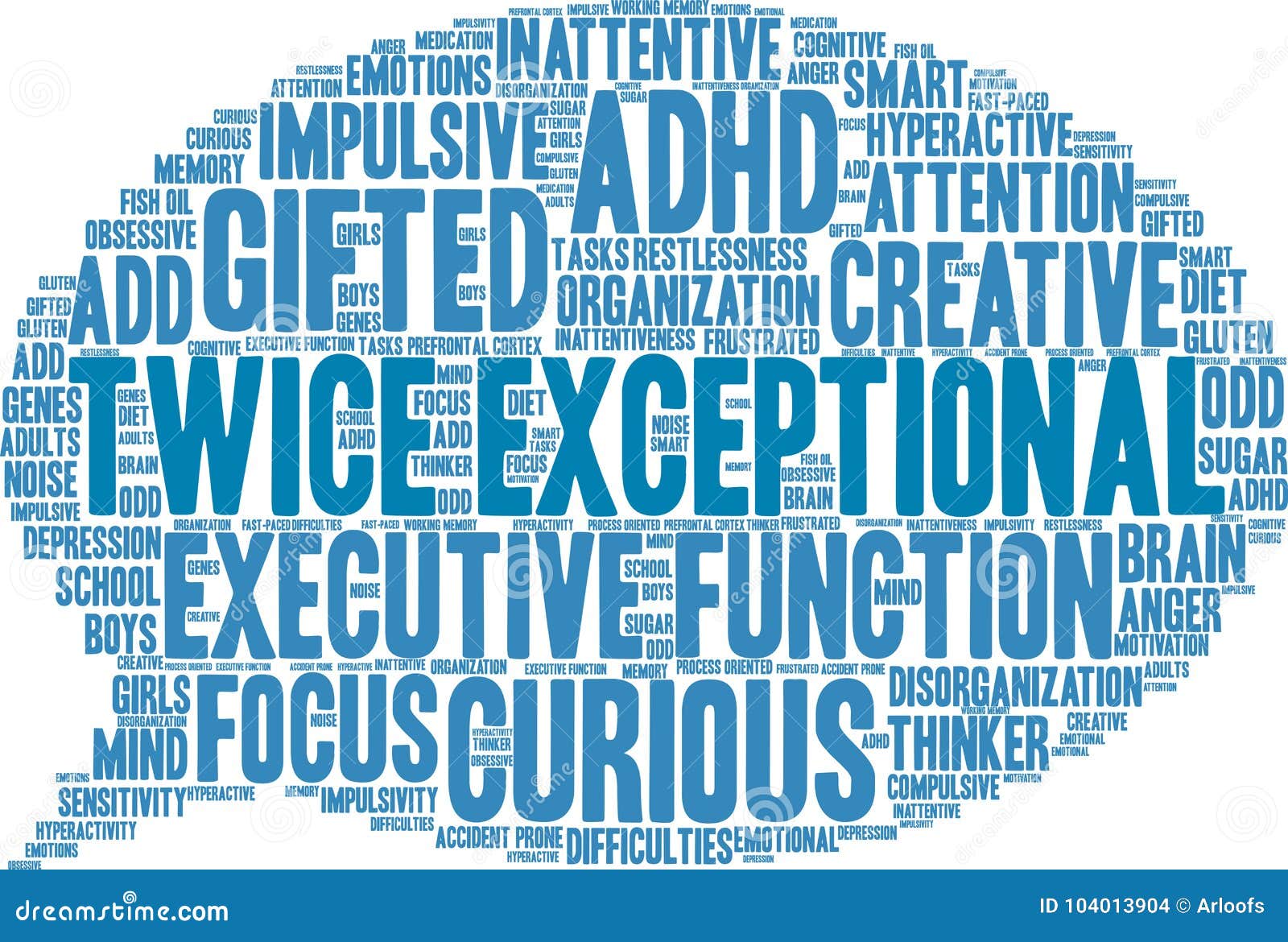 Twice Exceptional Word Cloud Stock Vector - Illustration of genes ...