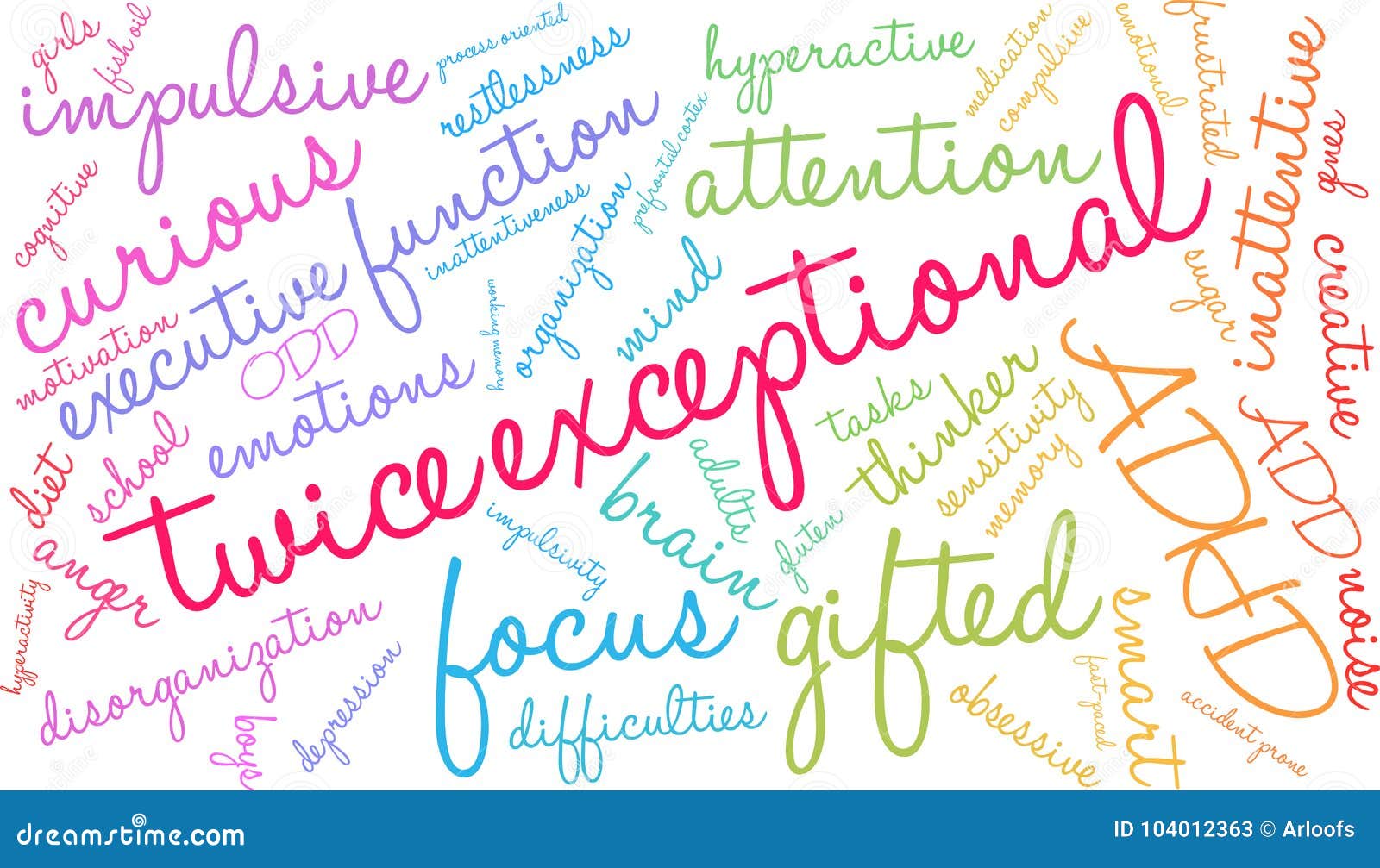 Twice Exceptional Word Cloud Stock Vector - Illustration of ...