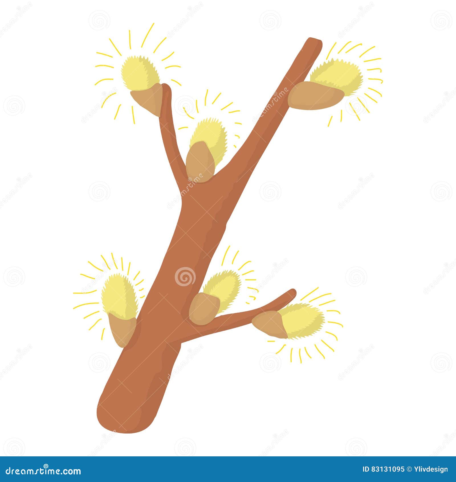 Twig icon, cartoon style stock vector. Illustration of twig - 83131095