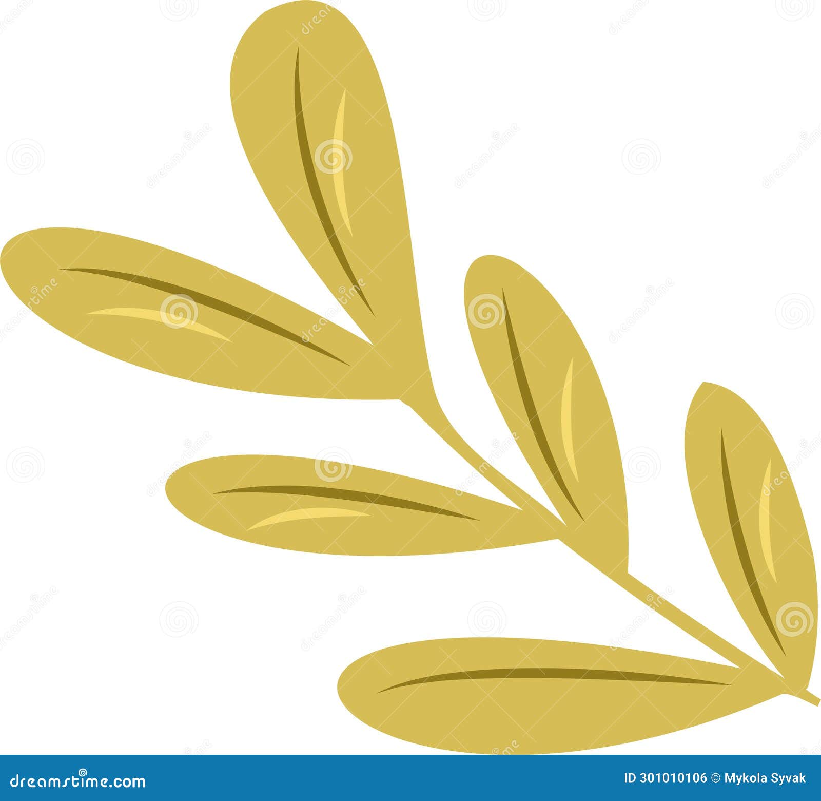 Twig with Leaves stock vector. Illustration of leaves - 301010106