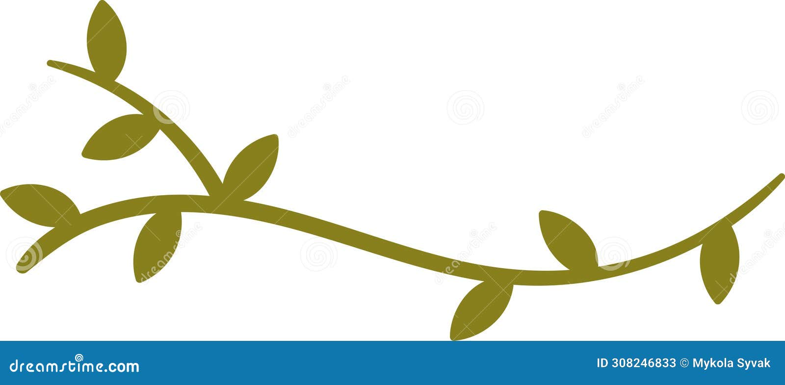 Twig with Leaves stock vector. Illustration of fresh - 308246833