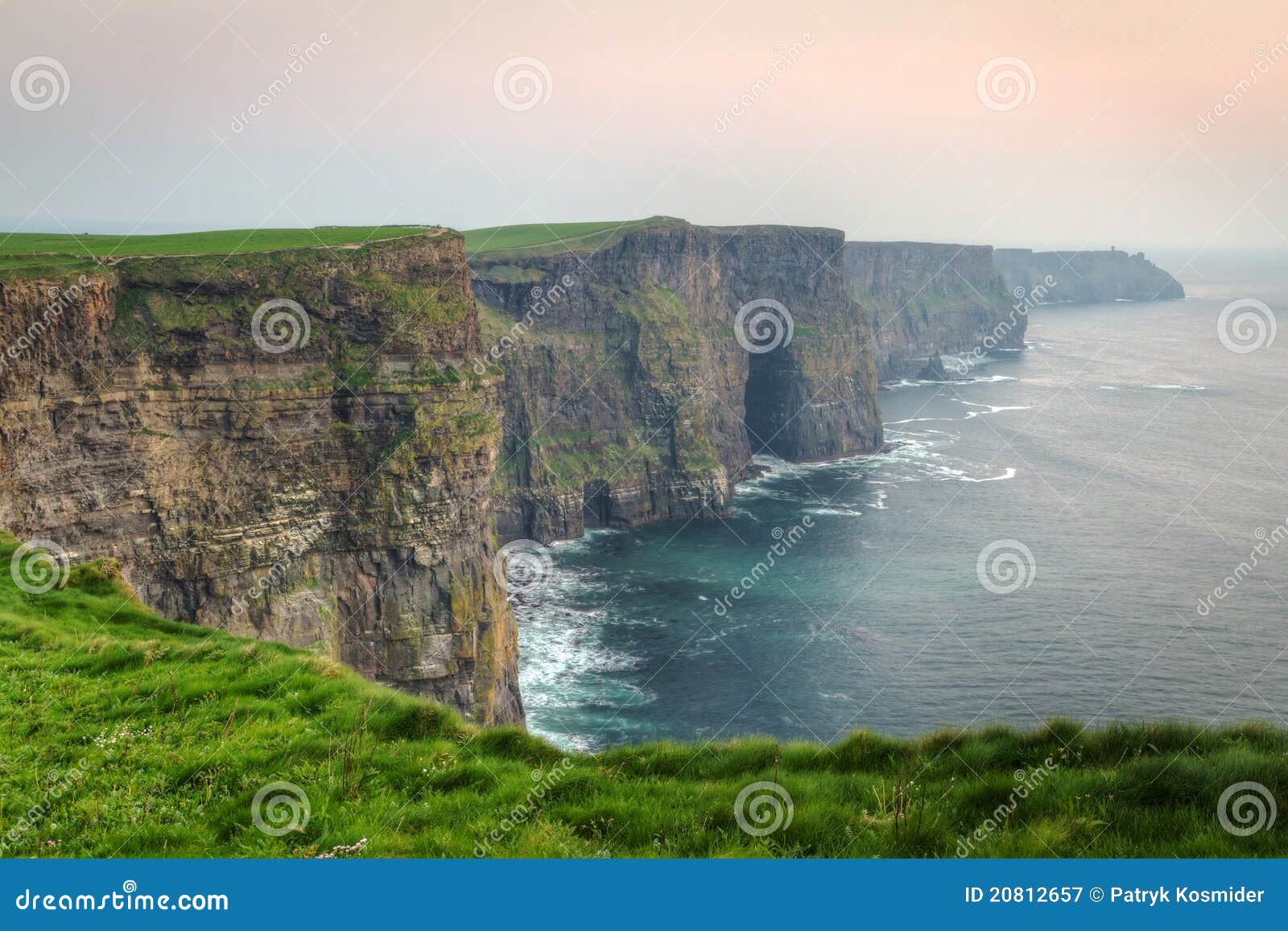 Twilight at Cliffs of Moher Stock Image - Image of coast, atlantic ...