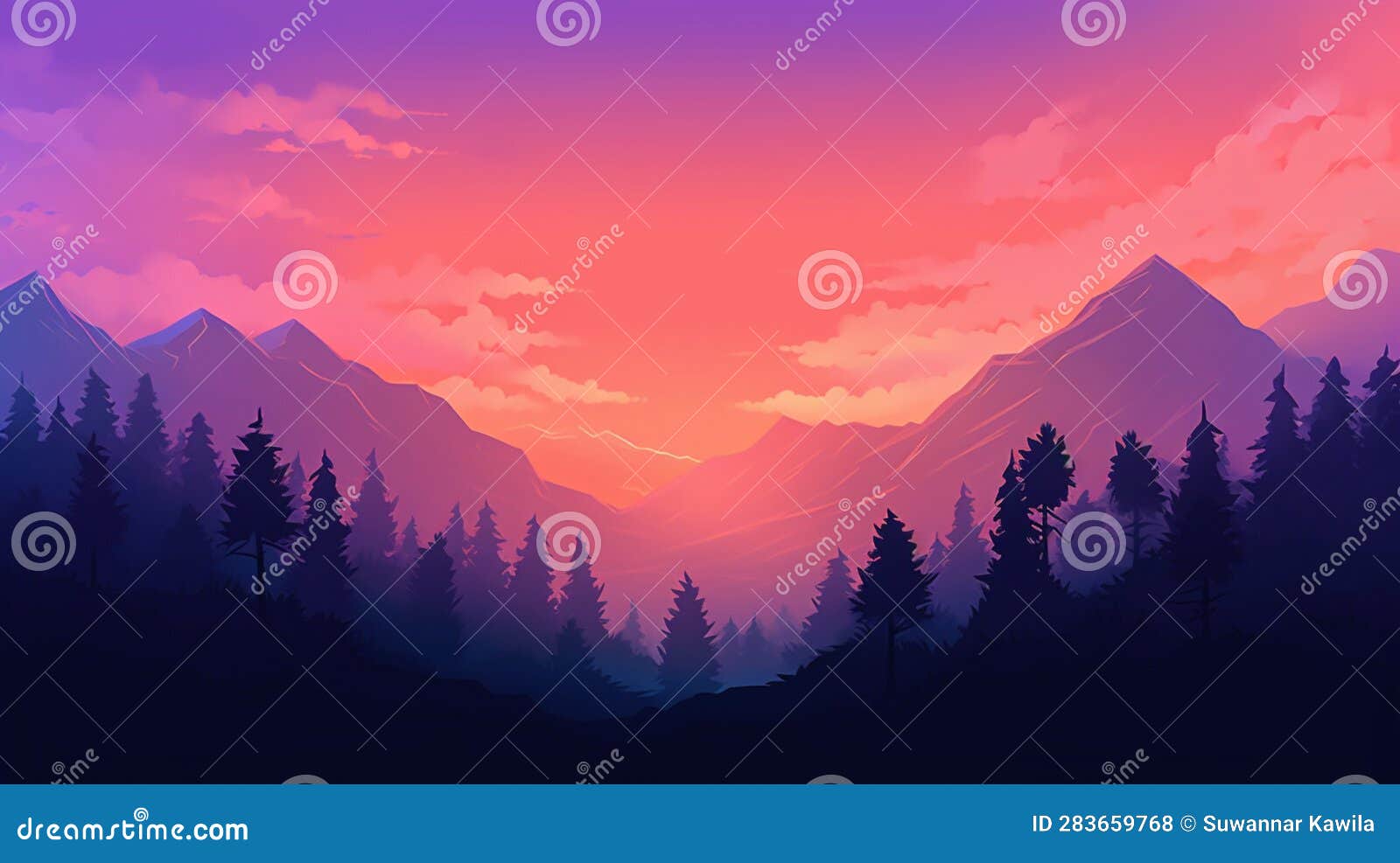 Twilight Gradient Background Stock Illustration - Illustration of ...