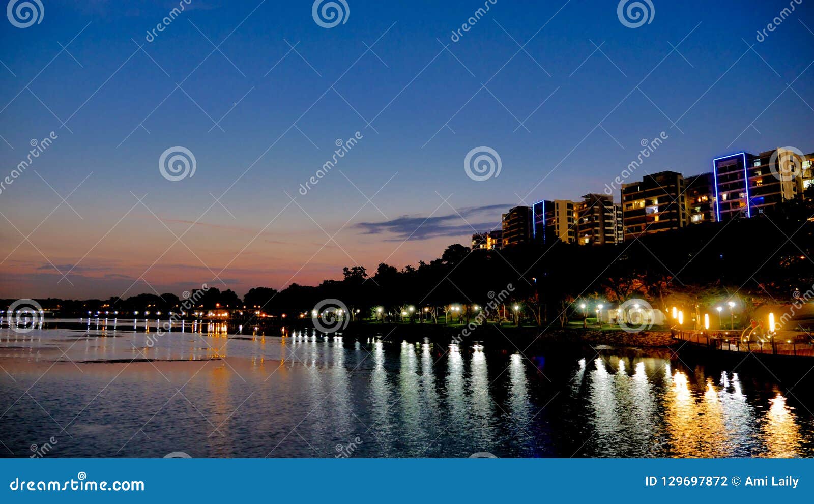 Twilight Hour stock photo. Image of cityscape, twilight - 129697872