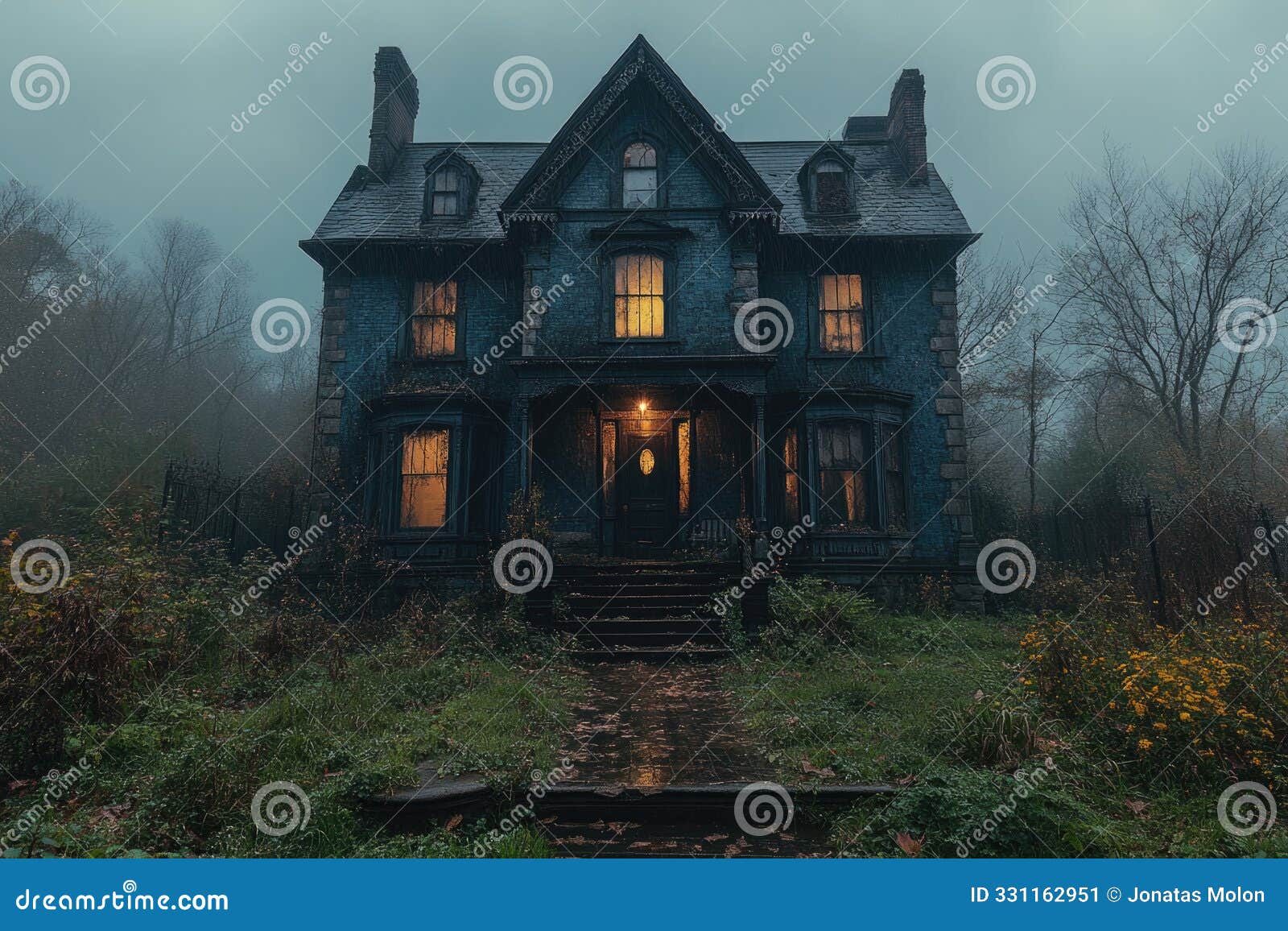 Twilight Overgrown Victorian Mansion A Haunting And Mysterious Journey
