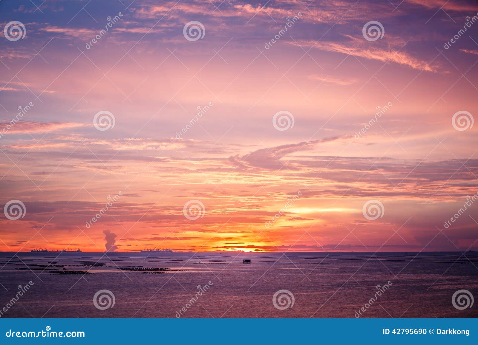 Twilight sky stock photo. Image of water, beauty, orange - 42795690