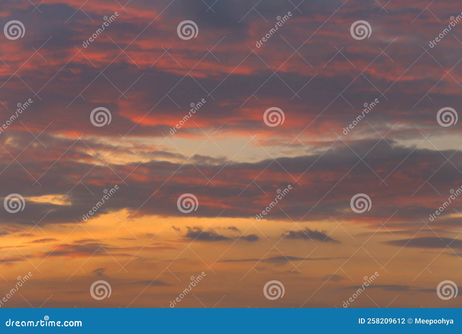 Twilight Sky with Clouds in the Sunset Stock Photo - Image of calm ...
