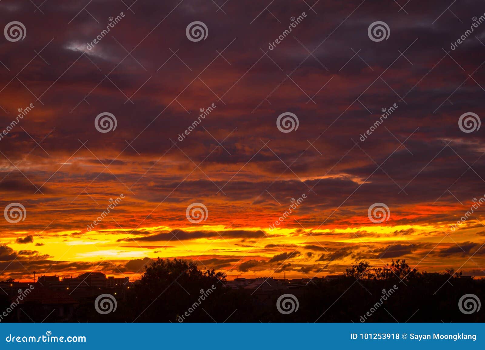 Twilight Sky. Dark Sky. Sunset or Sunrise Stock Photo - Image of night ...