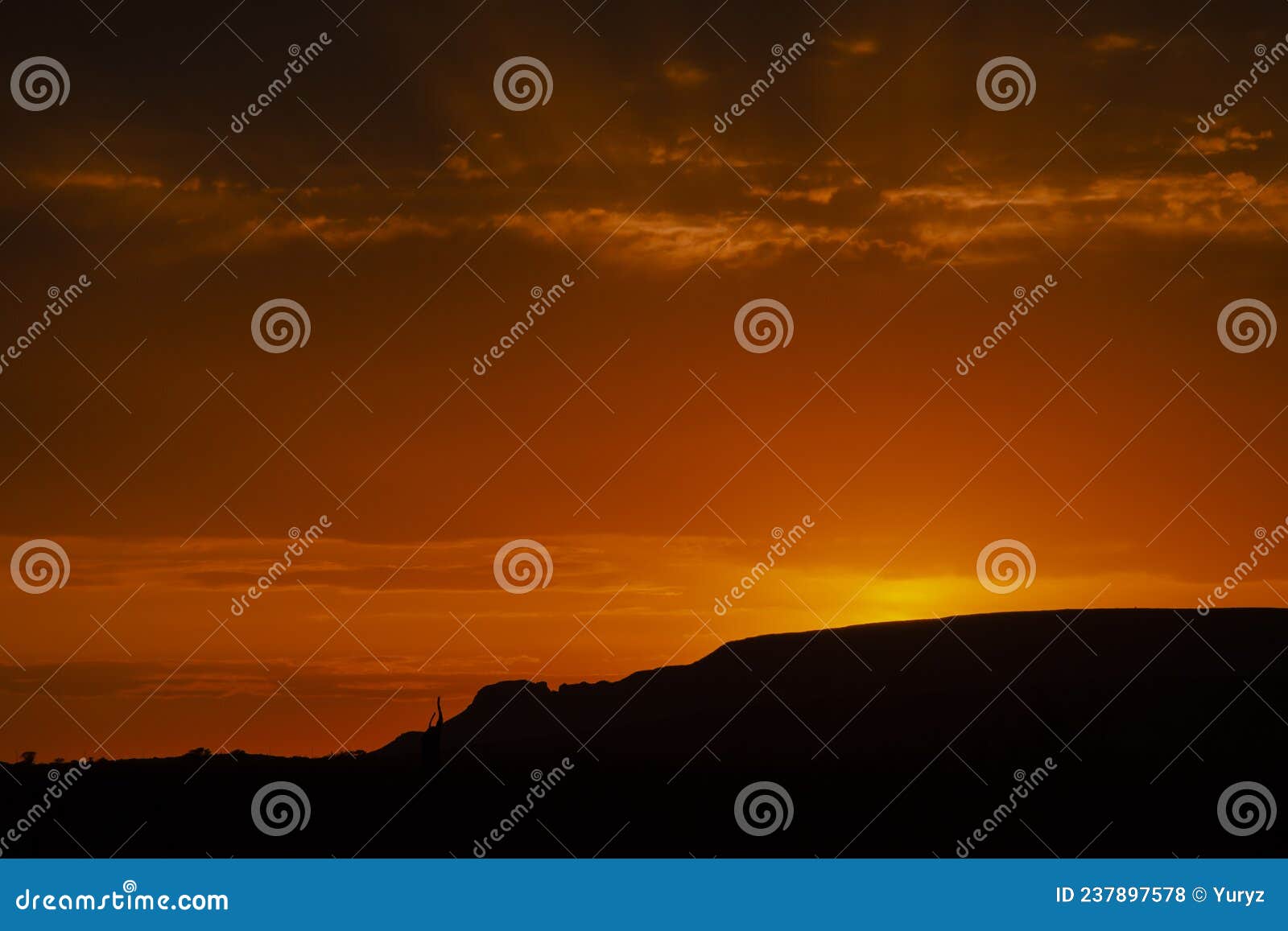 Twilight sky in desert stock photo. Image of dusk, color - 237897578