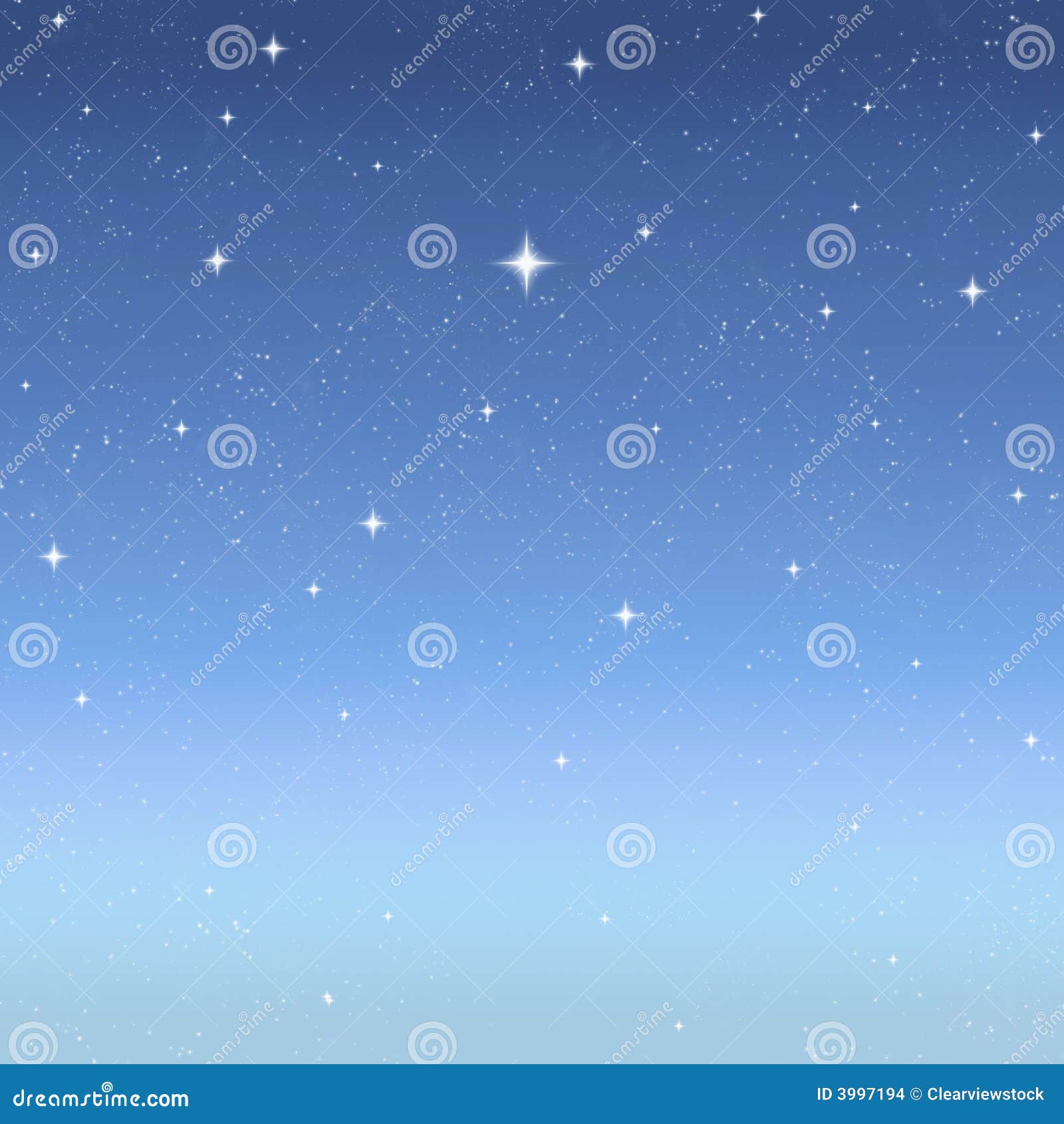 Twilight Stars in Starry Sky Stock Illustration - Illustration of ...