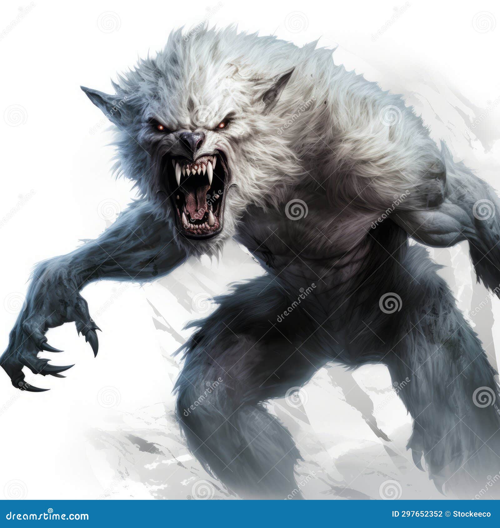 The Twilight Vampire: a White Werewolf Attack Stock Illustration ...