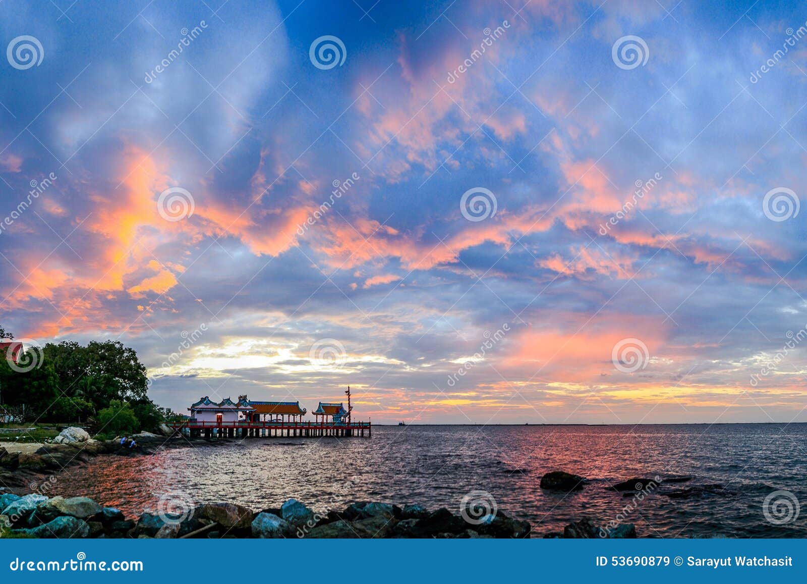 Twilight view stock image. Image of tourism, ocean, landscape - 53690879