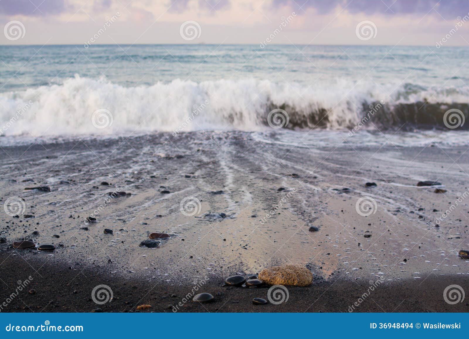 Twilight Wave stock photo. Image of lava, macro, coast - 36948494