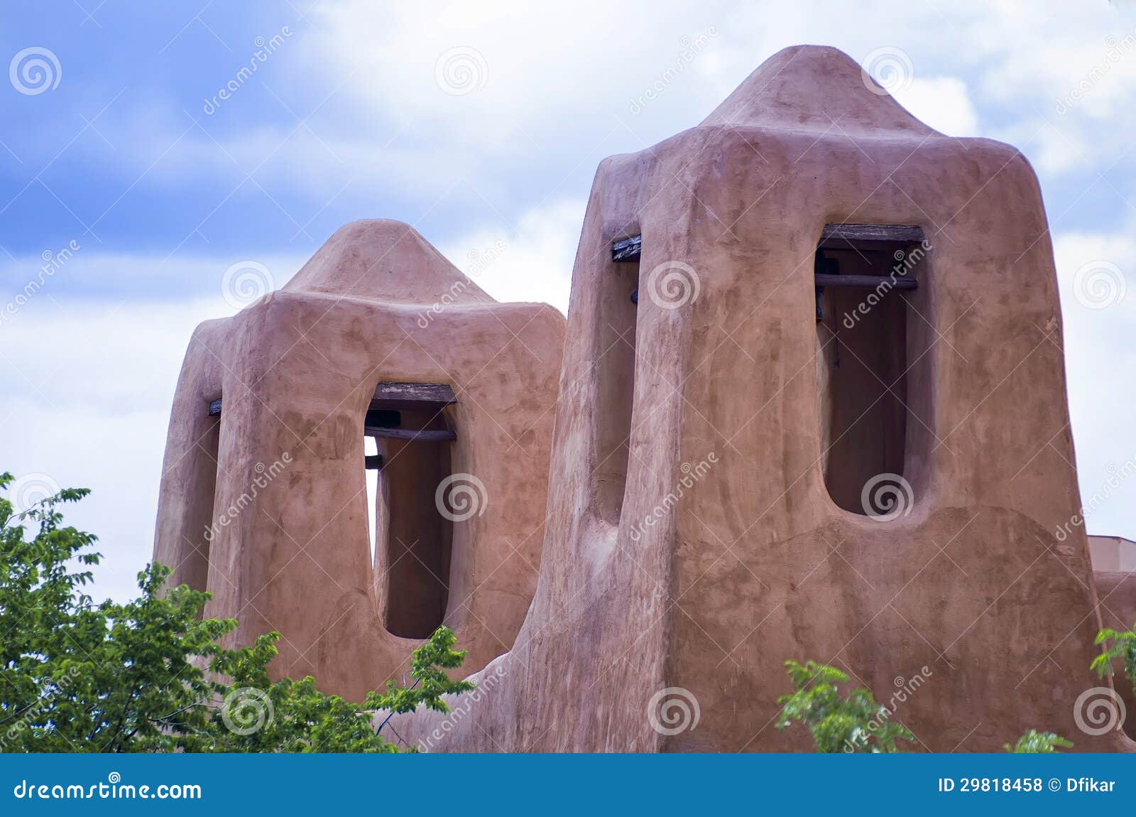 Adobe Towers in Santa Fe stock photo. Image of traditions - 29818458