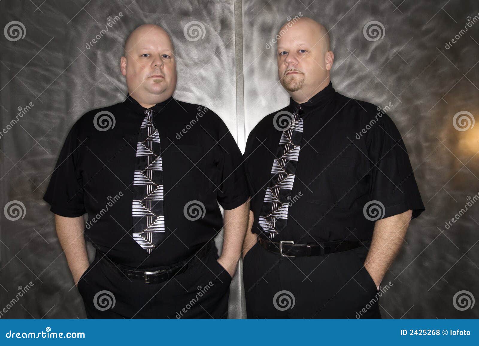 Twin bald men. stock photo. Image of portrait, male, 070113s0103 - 2425268