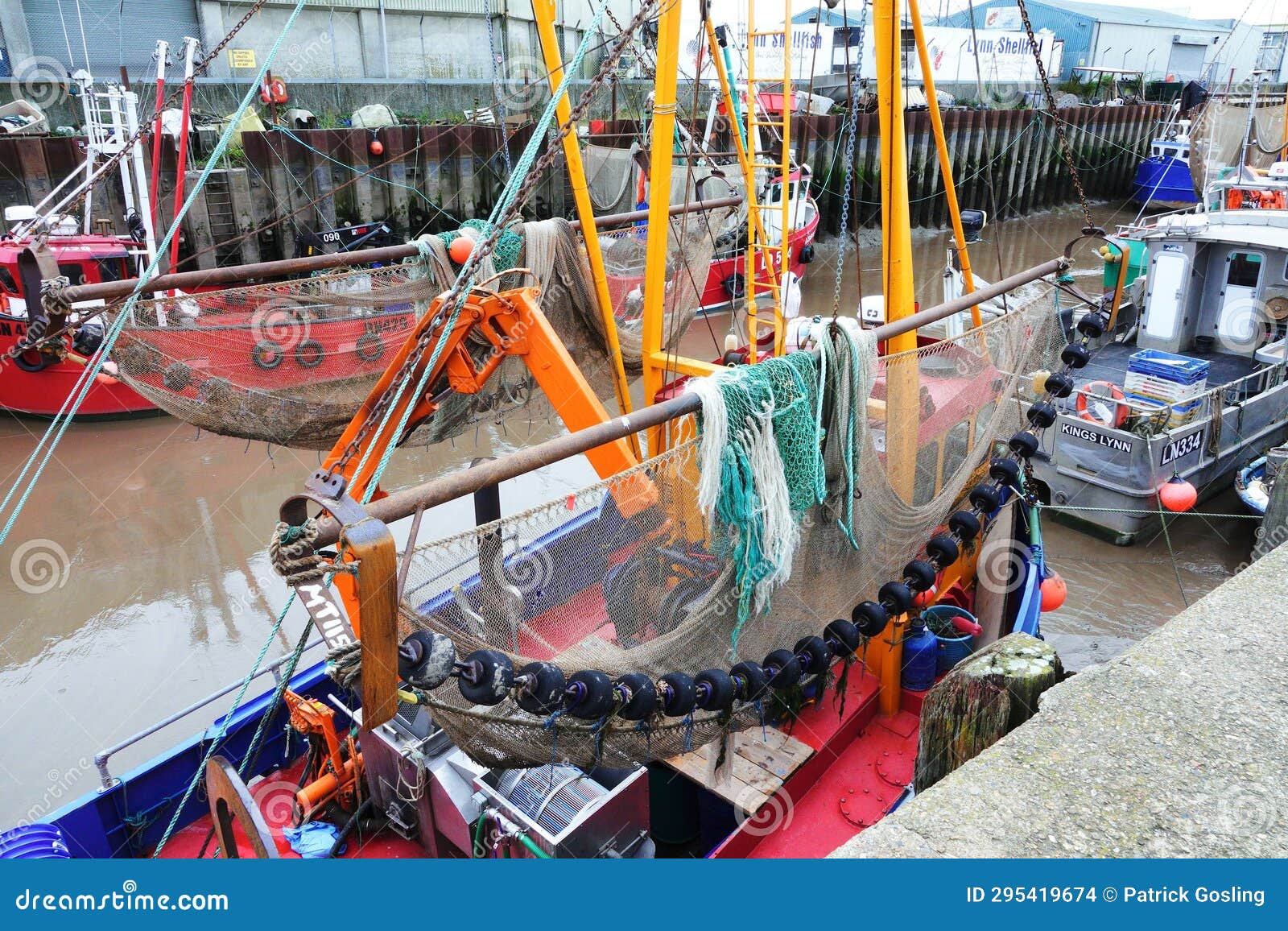 Shrimp Trawler Waiting At The Dock Stock Photo | CartoonDealer.com ...