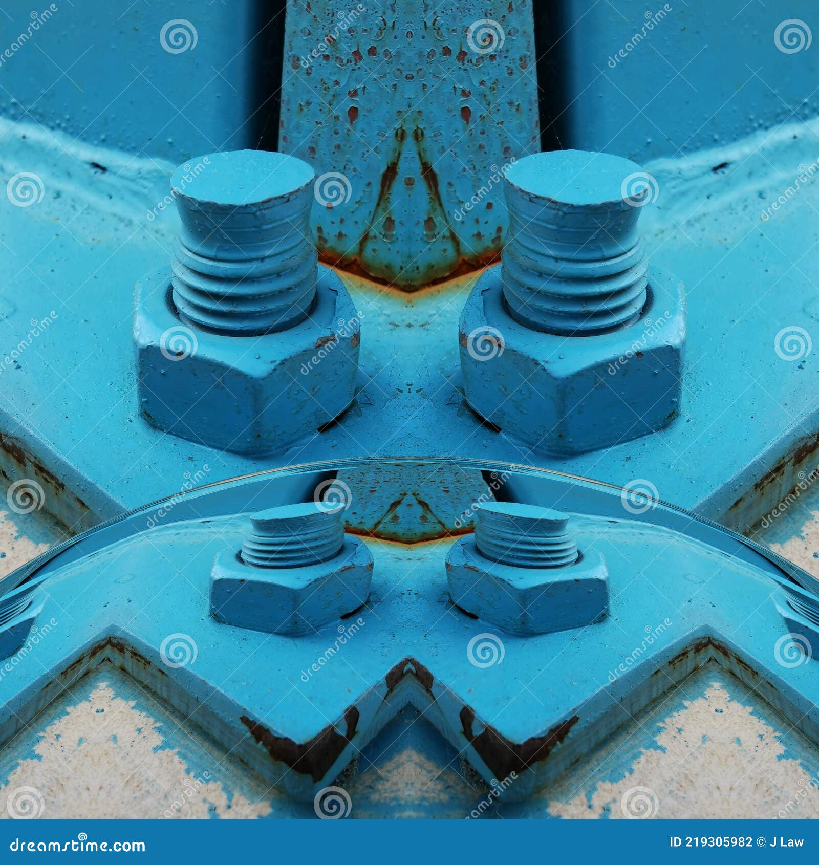 Twin Blue Bolts Reflected in a Glass Sphere Stock Illustration ...