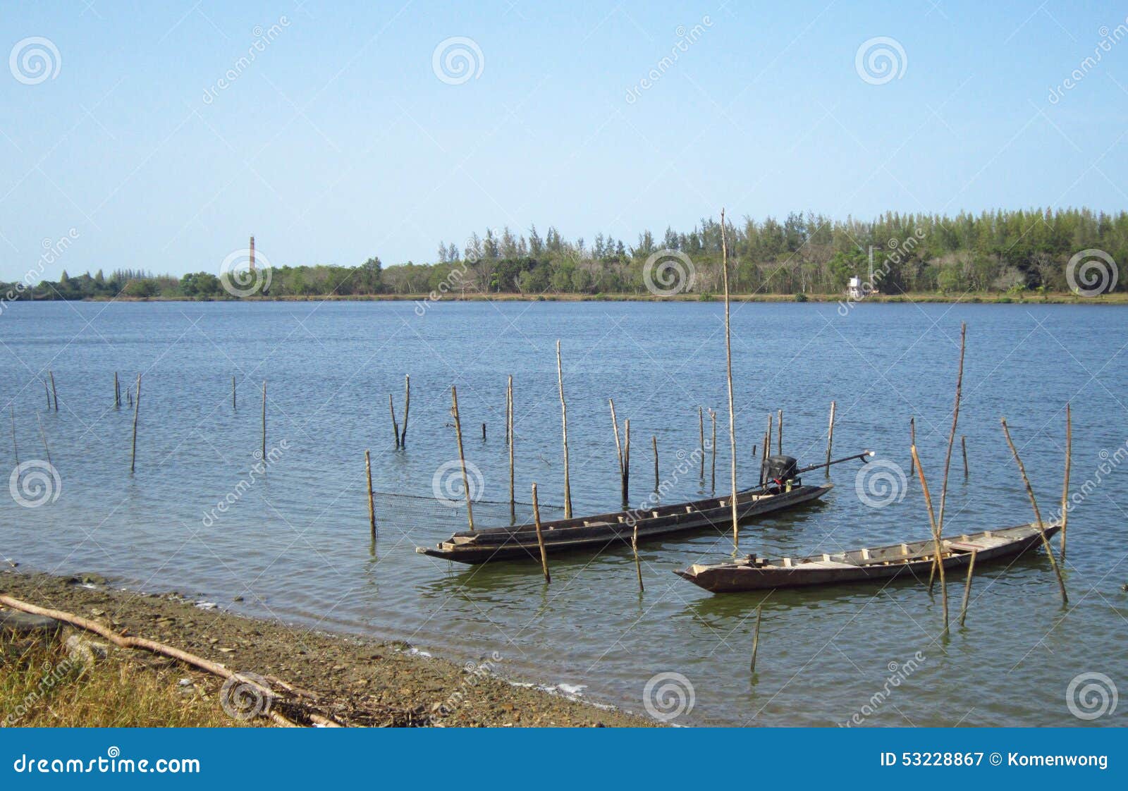 Twin Boats Float on the River Stock Image - Image of popular, guide ...