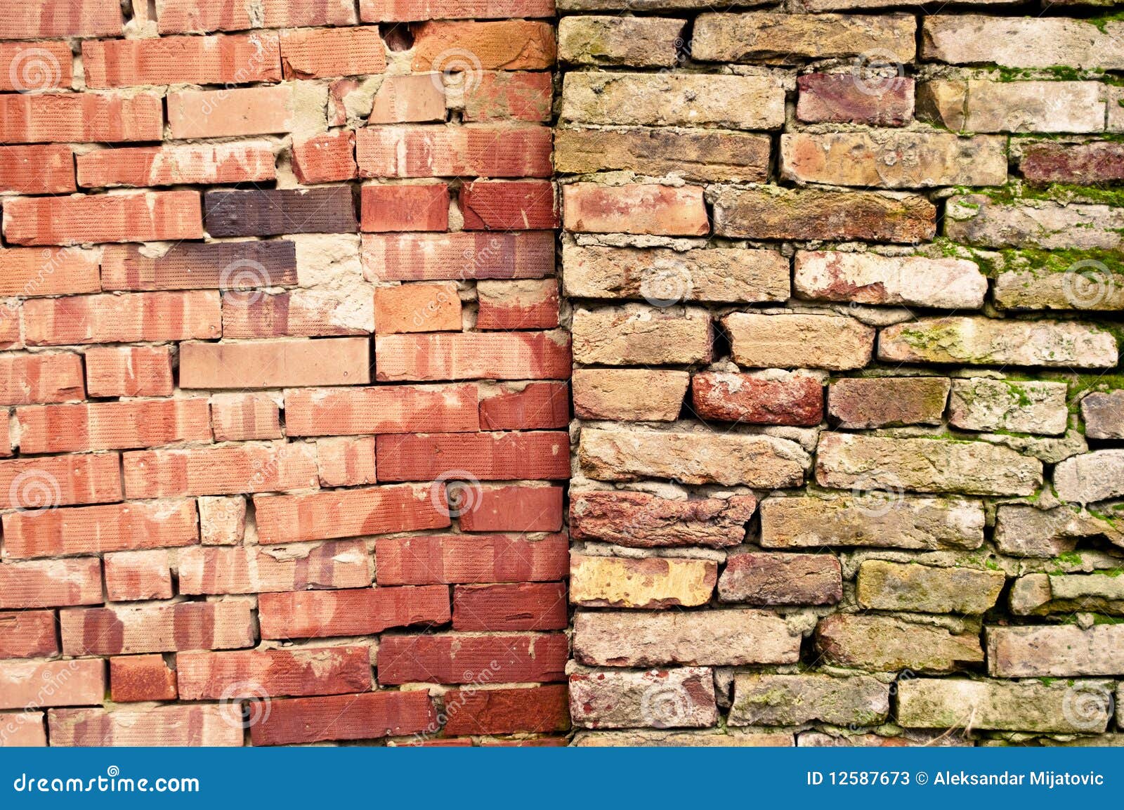 Twin brick walls stock image. Image of connected, wall - 12587673