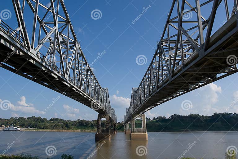 Twin Bridges stock image. Image of mississippi, landmarks - 5301535