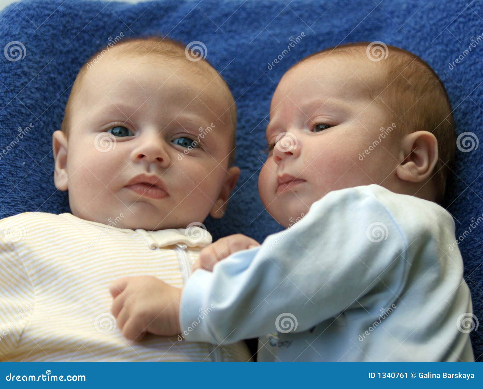 Twin Brothers In Helmets Show Thumbs Up. Delivery, Warehouse And ...