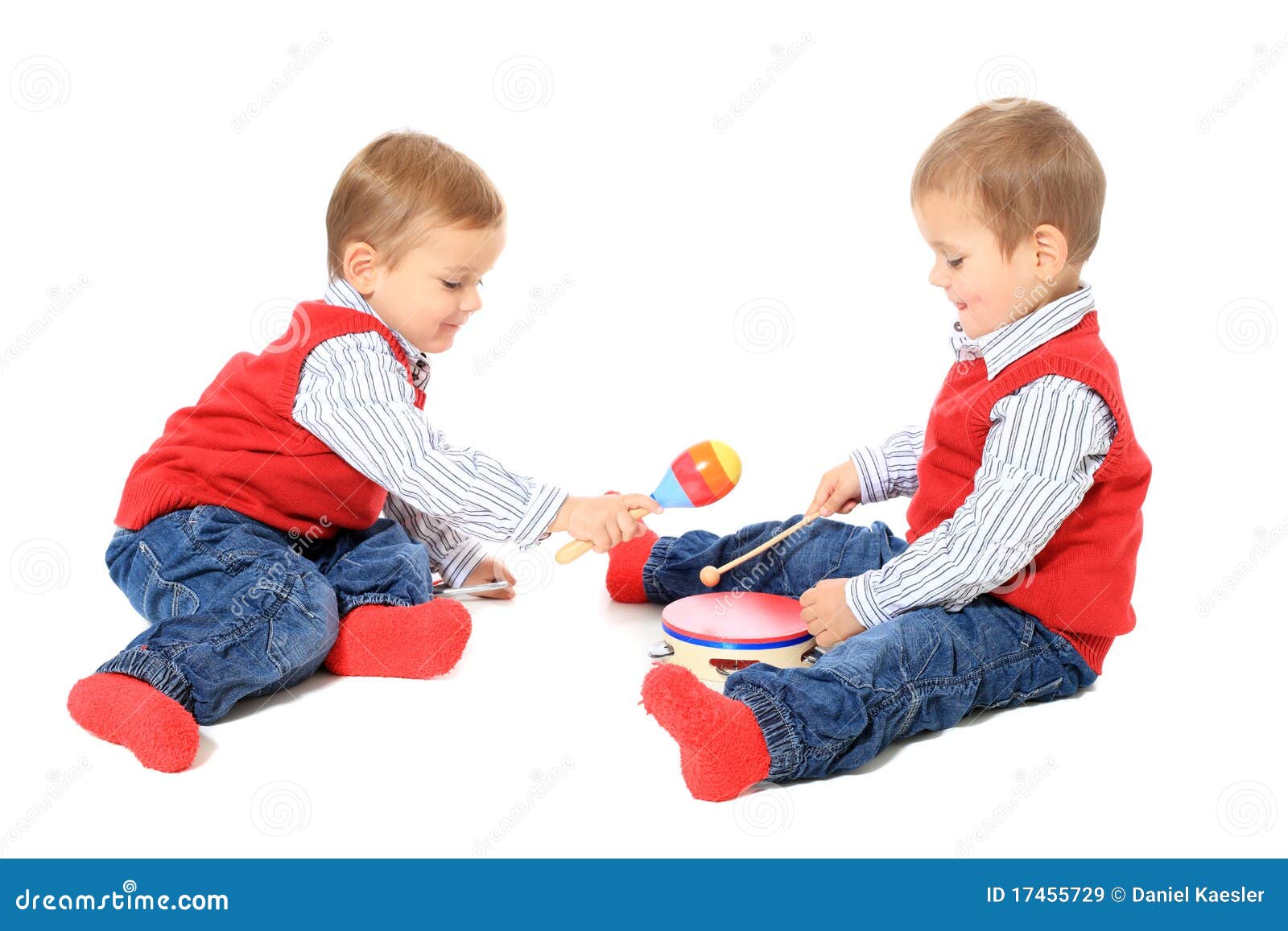 Twin Brothers Playing Together Stock Image | CartoonDealer.com #17455729