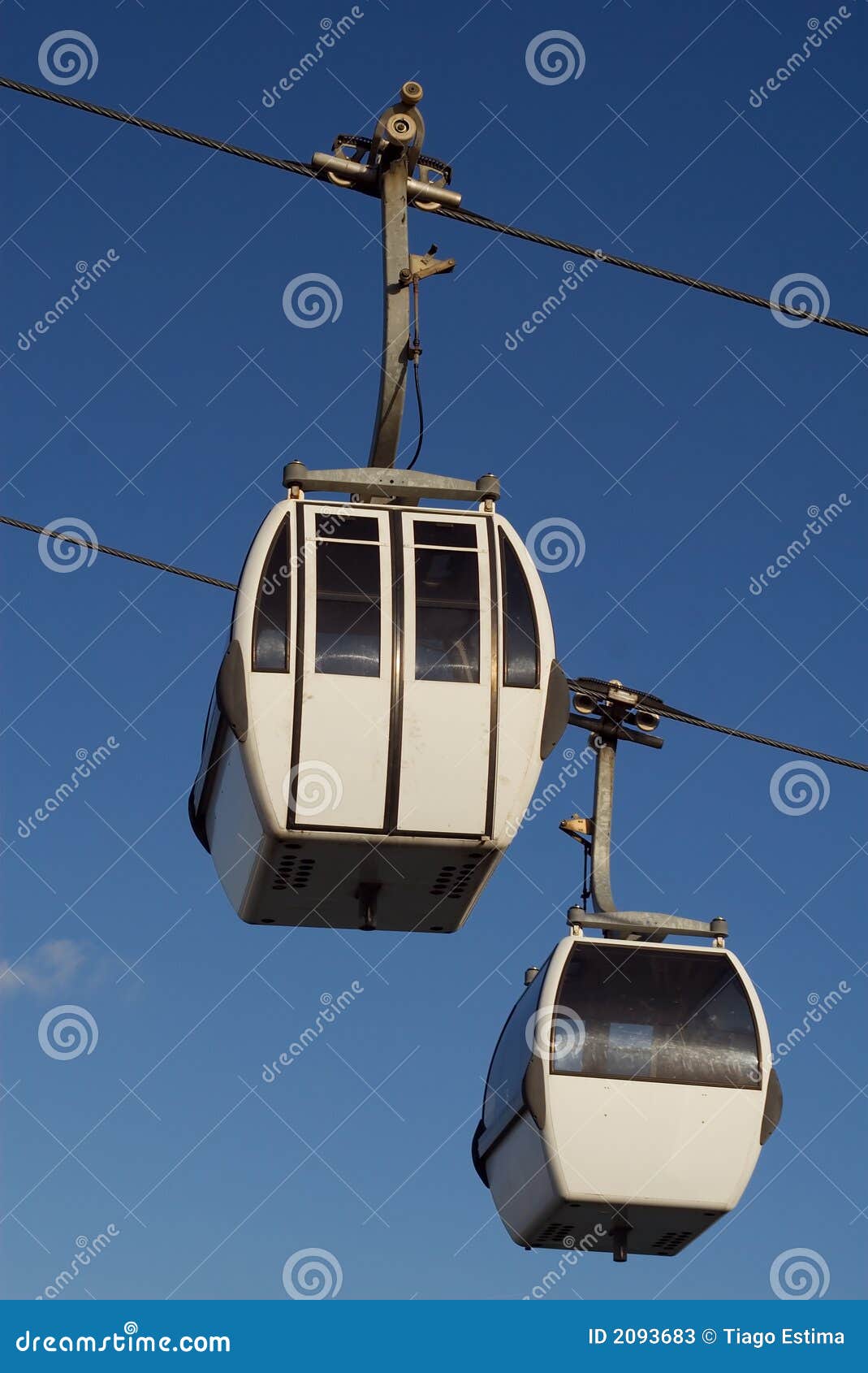 Twin cable-cars stock image. Image of cableway, technology - 2093683
