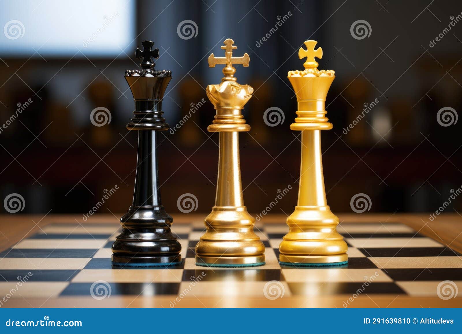 Twin Chess Pieces Standing on a Monopoly Board Stock Photo - Image of ...
