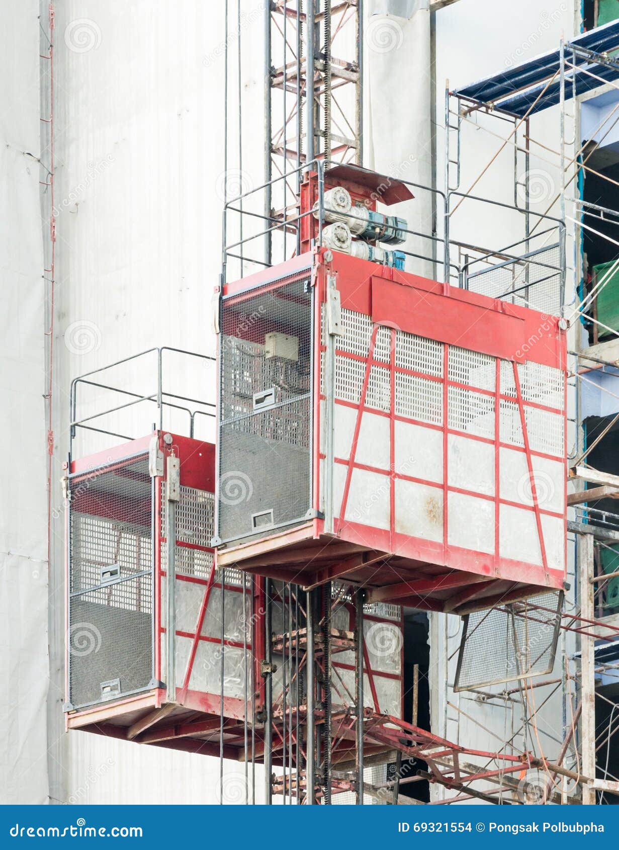 Construction Elevator On Building Stock Image | CartoonDealer.com ...