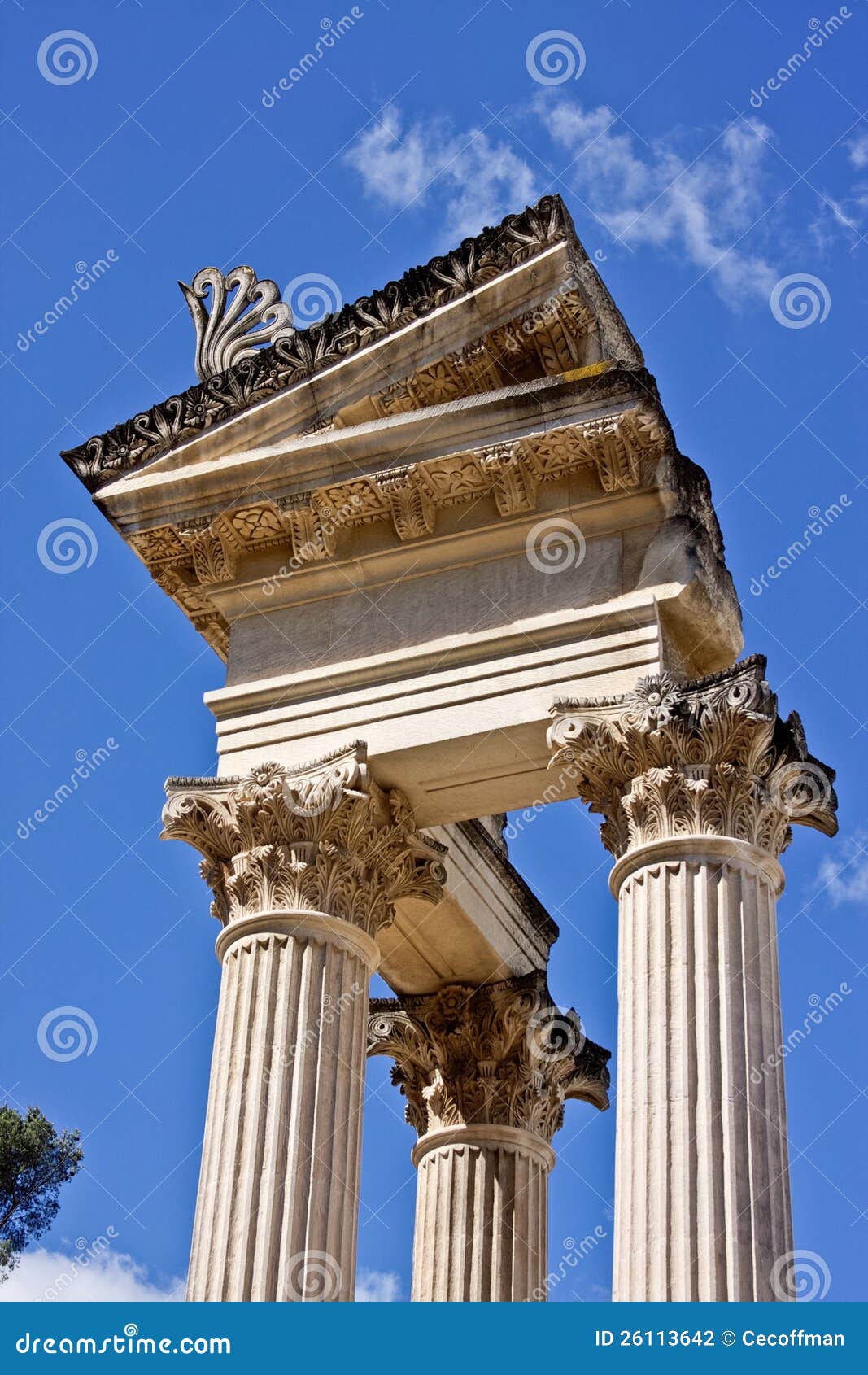 Twin Corinthian Temple in Glanum Stock Photo - Image of corinthian ...