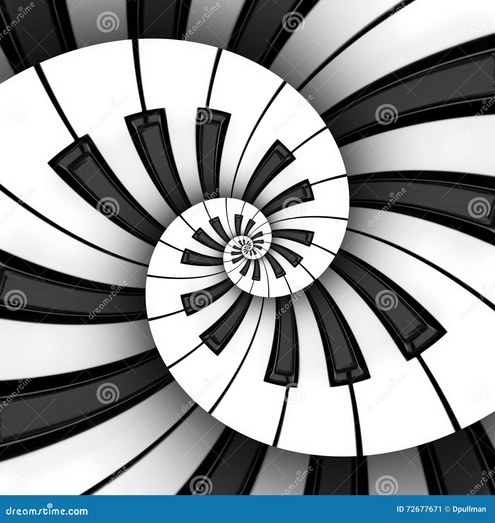Twin 3D Keyboard Spiral stock illustration. Illustration of melody ...