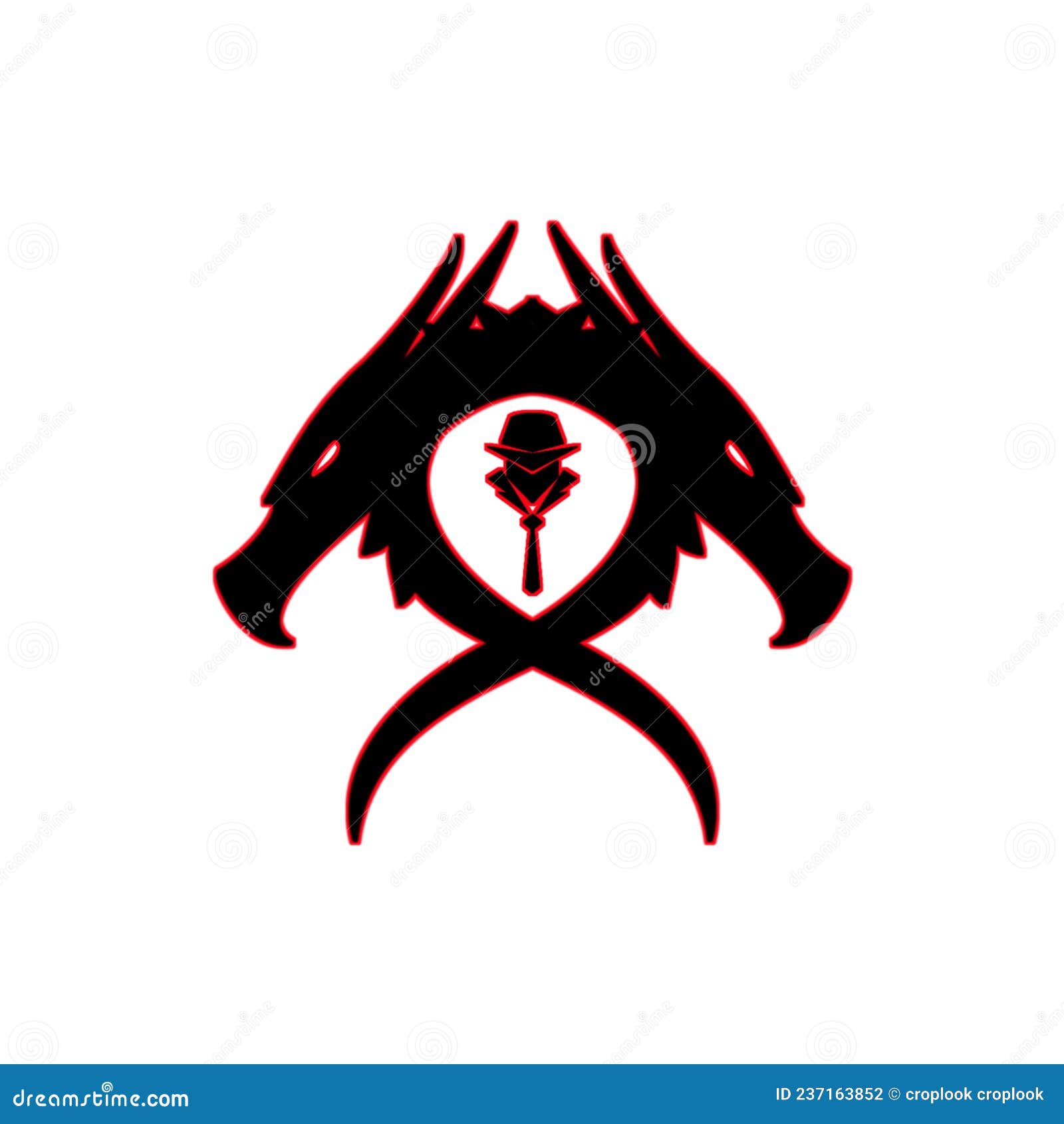 Twin Dragon Icon Illustration, Hacking Logo Icon Illustration Stock ...