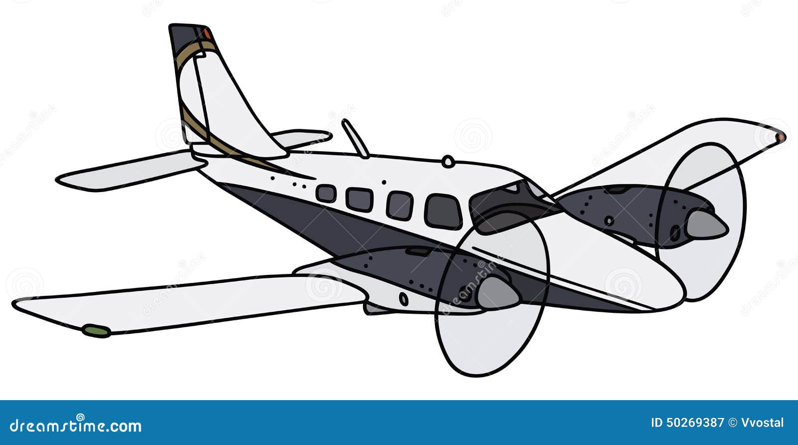 Twin Engine Passenger Airplane Cockpit Vector Stock Image ...