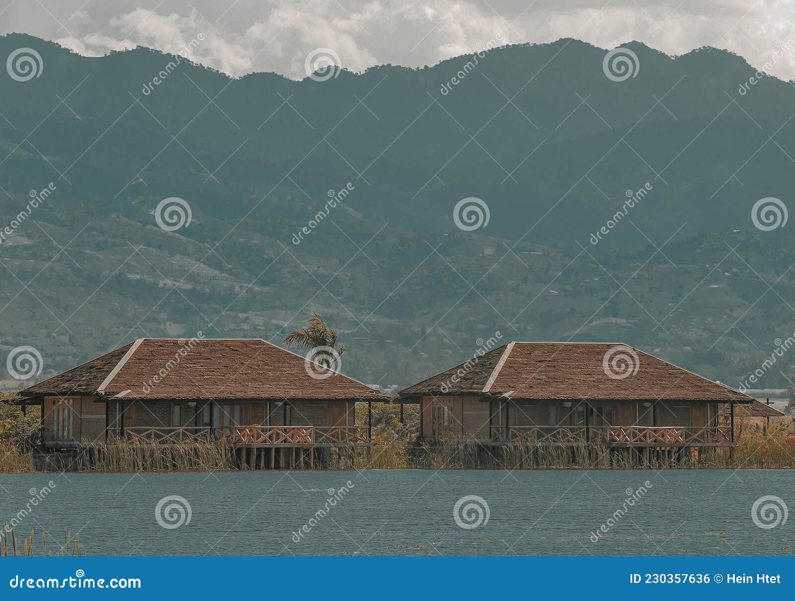 Twin House at the Bottom of the Hill Stock Photo - Image of twin ...